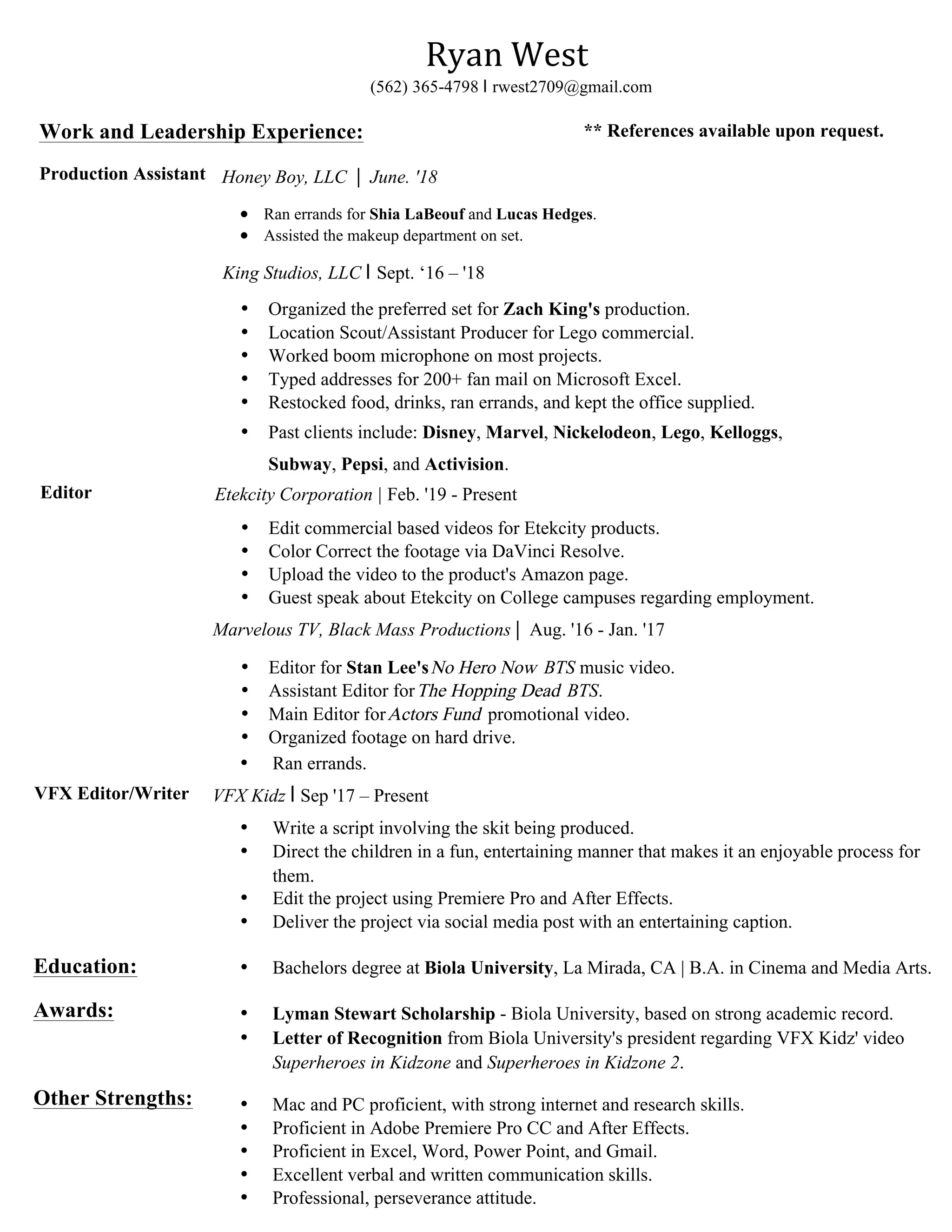 Ryan West resume | PDF