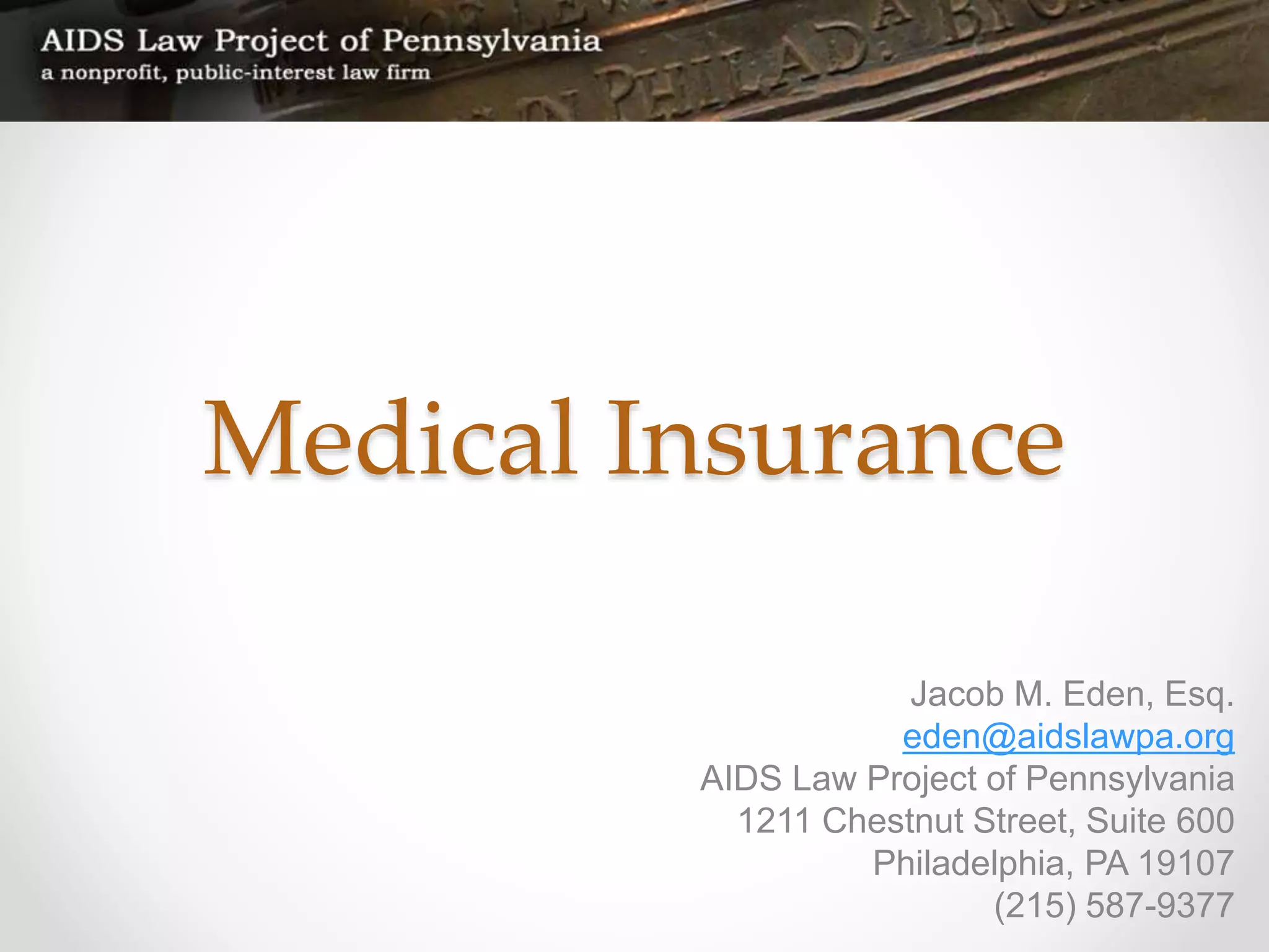 Medicaid, Medicare, and ACA Insurance Plans | PPTX