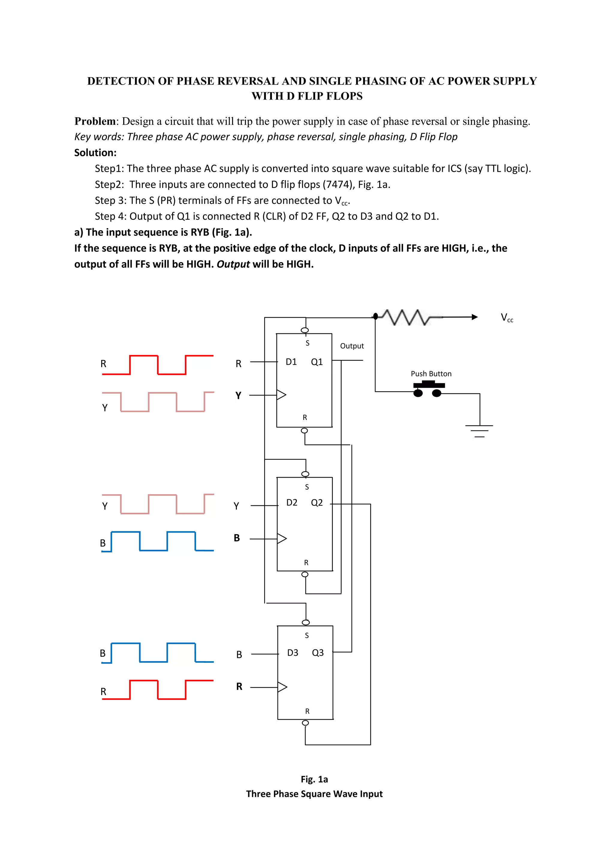 DETECTION OF PHASE REVERSAL AND SINGLE PHASING OF AC POWER SUPPLY WITH ...