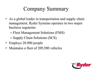 Ryder Systems Inc | PPTX