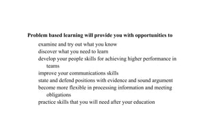 Problem based learning | PPT