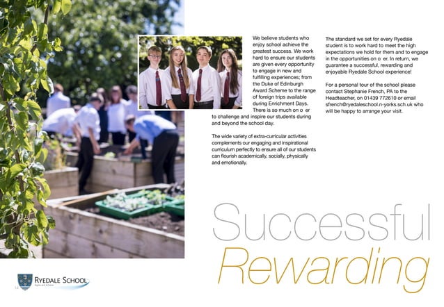 Ryedale School Prospectus 2018 - 2019 | PPT