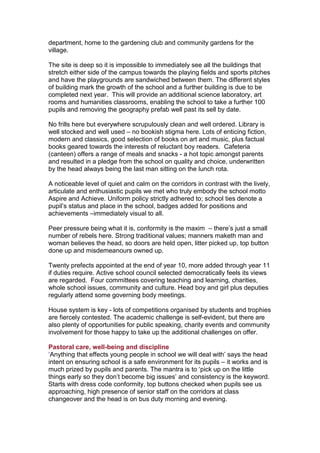 Ryedale School review from The Good School Guide | PDF