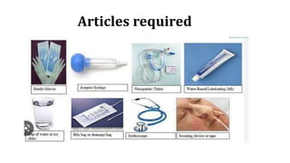 ryles tube insertion and feeding | PPTX