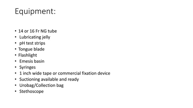 Ryles tube insertion and its care | PPTX | Digestive Disorders ...