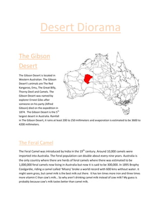 Gibson Desert Map