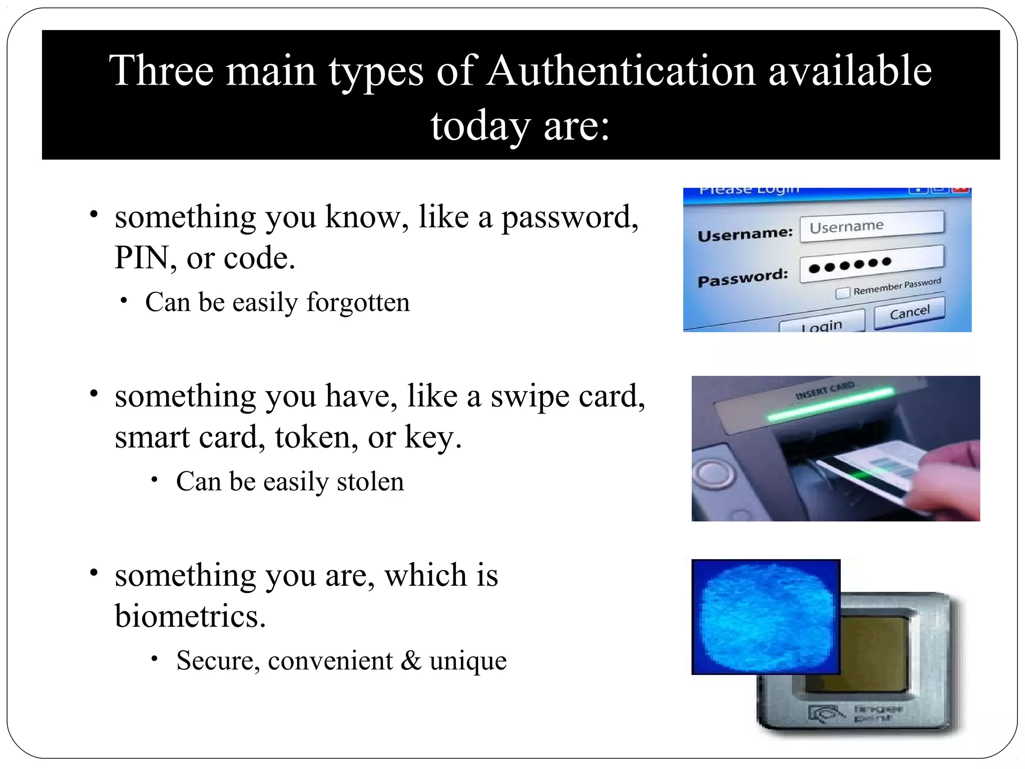 Bio-metrics Authentication Technique | PPT