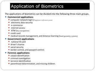 Bio-metrics Authentication Technique | PPT