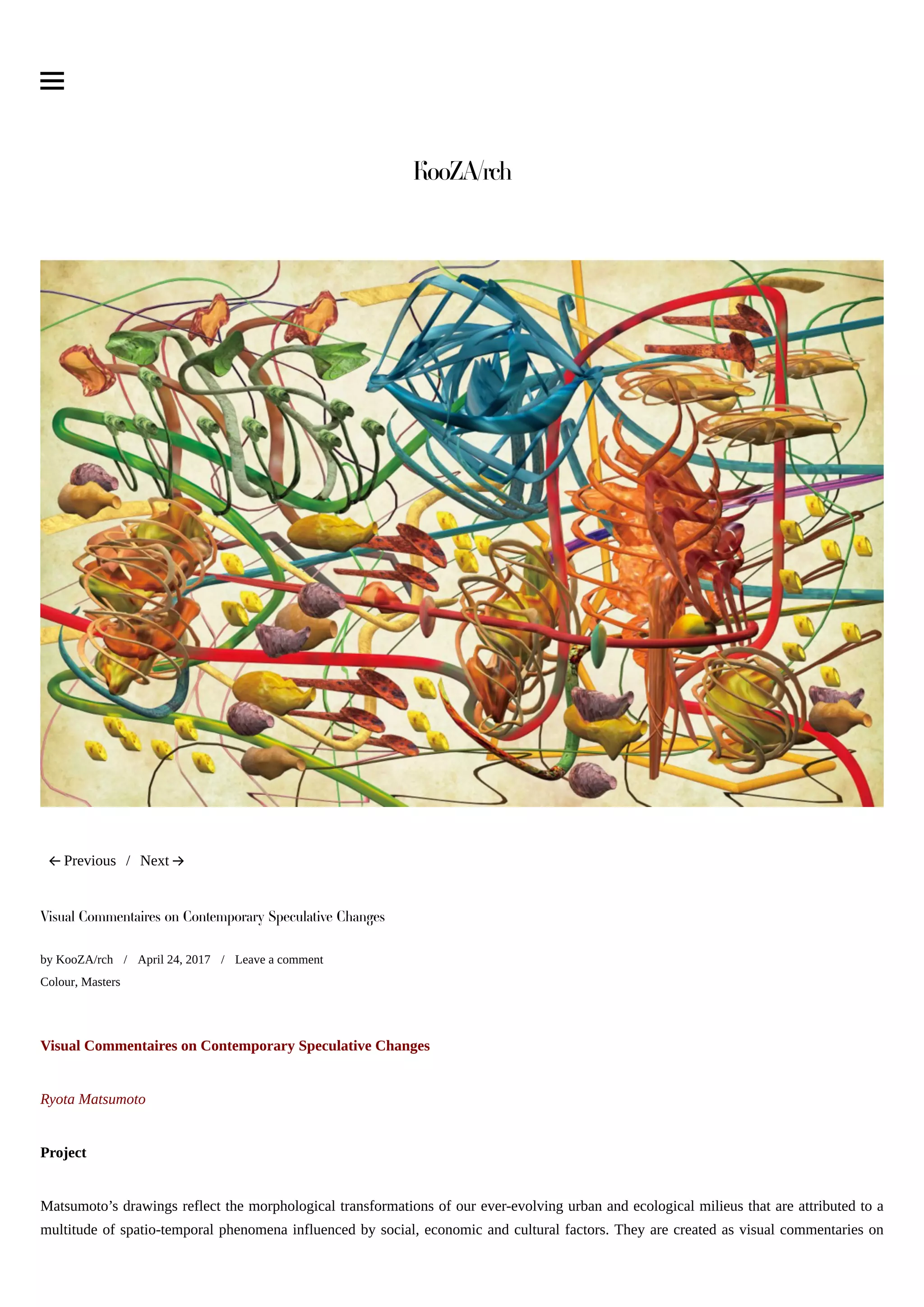 Ryota Matsumoto: Visual Commentaires on Contemporary Speculative Changes KooZA:rch April 2017.pdf