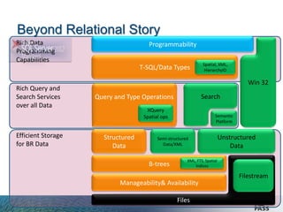 24 Hour of PASS: Taking SQL Server into the Beyond Relational Realm | PPT