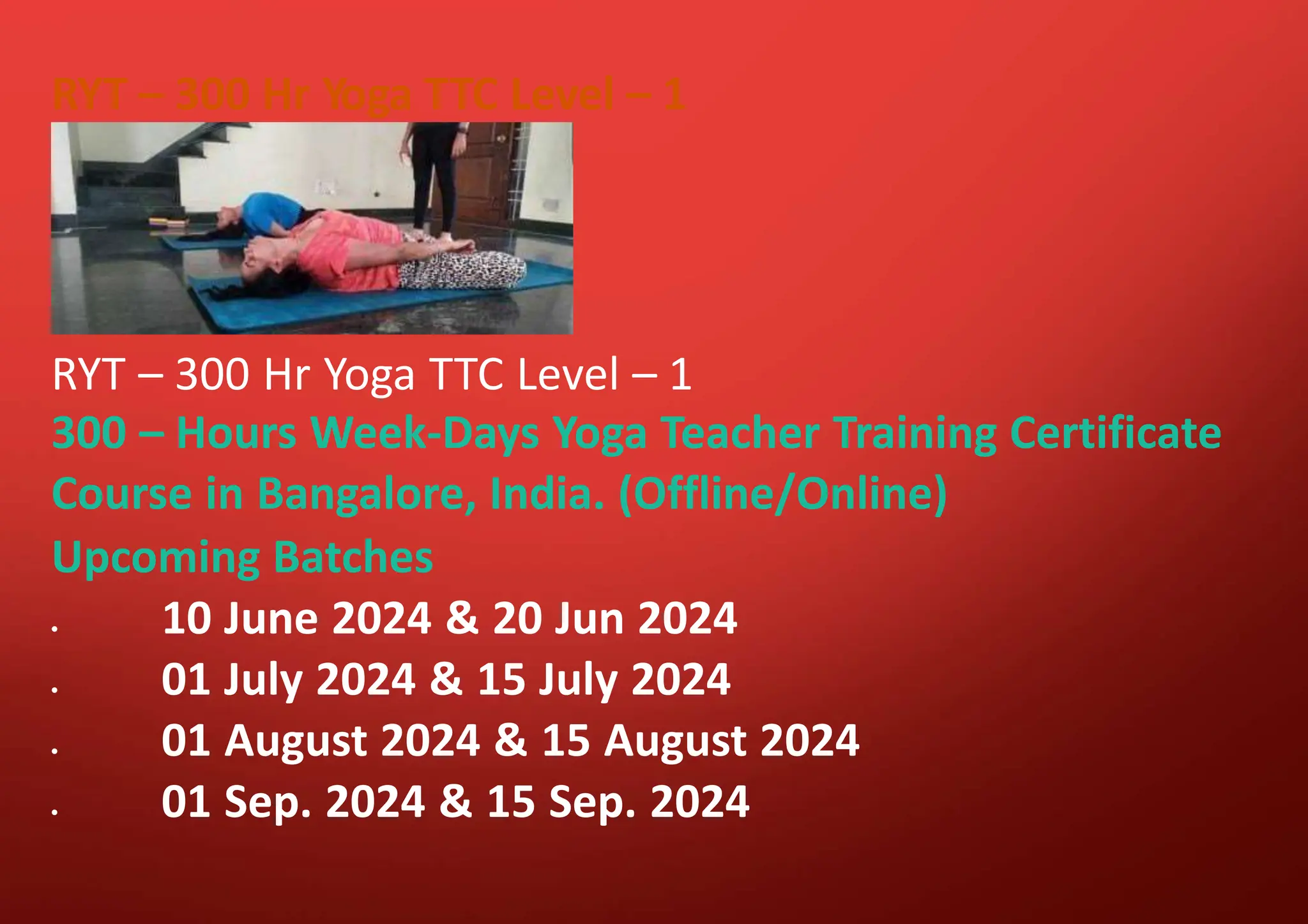 RYT – 300 Hr Yoga TTC Level – 1 Advance Yoga | PPT