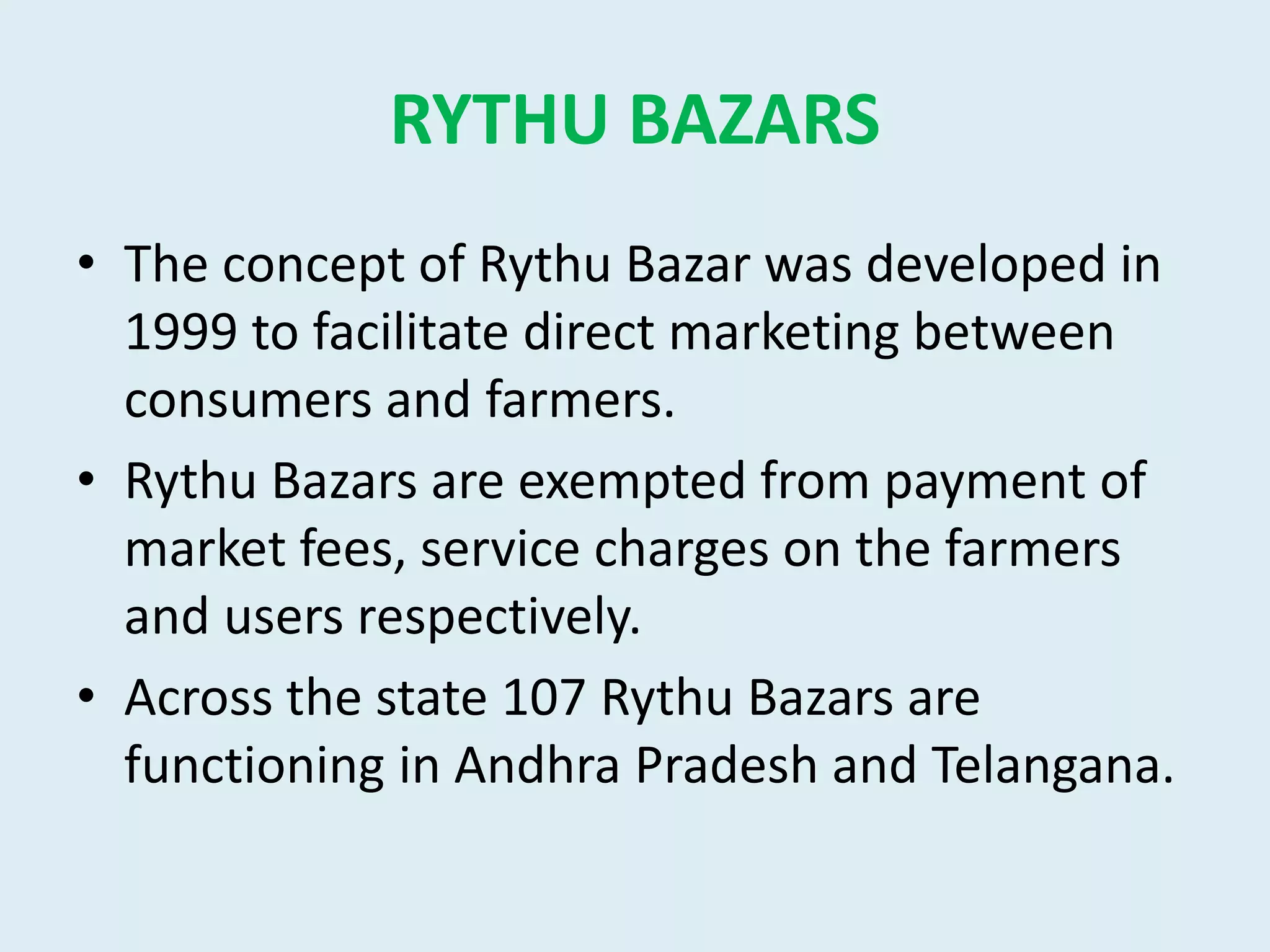 Rythu bazaars ppt | PPTX