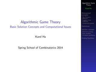 Algorithmic Game Theory | PPT