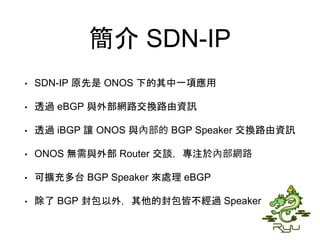 Ryu SDN-IP | PPTX | Computer Networking | Computing