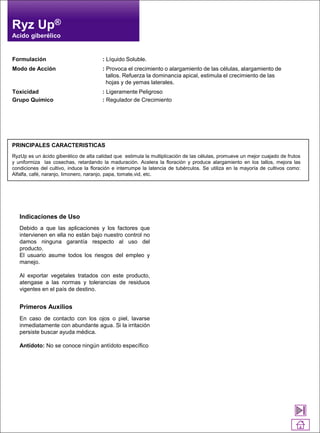 RYZUP HORMONA D CRECIMIENTO DE LAS PLANTAS | PDF