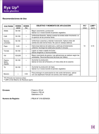 RYZUP HORMONA D CRECIMIENTO DE LAS PLANTAS | PDF