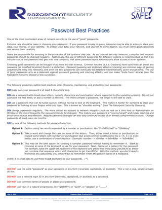 PASSWORD BEST PRACTICES | PDF | Internet Safety | Parenting