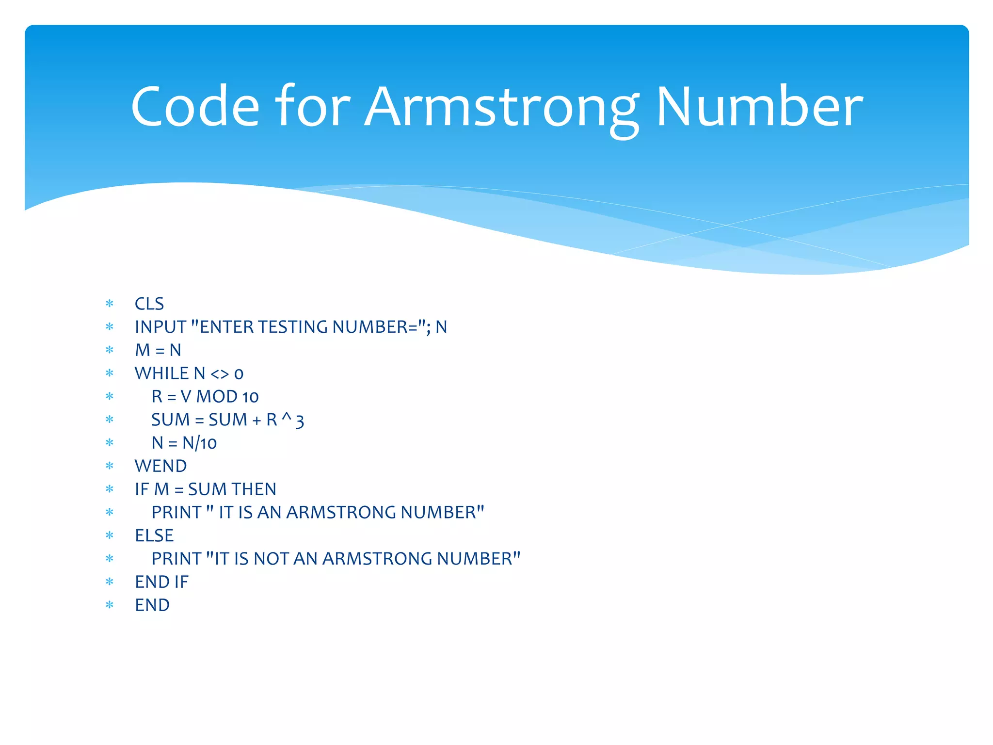 Armstrong Number presentation | PPTX
