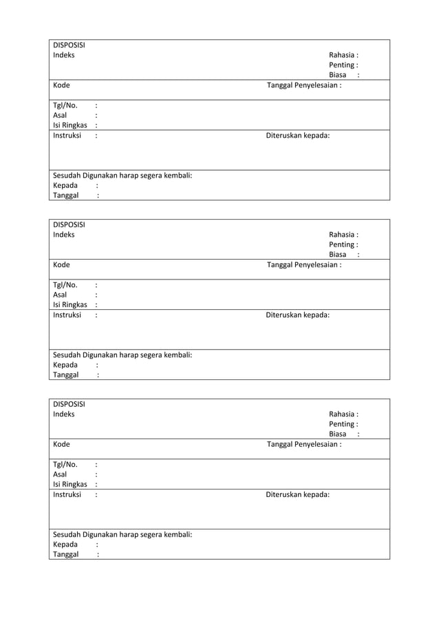 Format disposisi | PDF