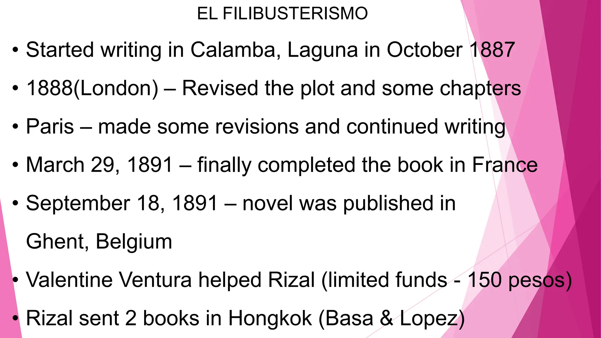 jose rizal el filibusterismo el filibusterimo | PPTX