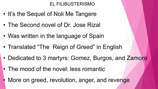 jose rizal el filibusterismo el filibusterimo | PPTX | Fiction | Books and Literature