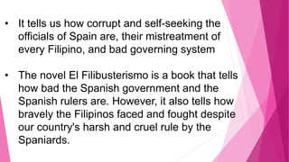 jose rizal el filibusterismo el filibusterimo | PPTX