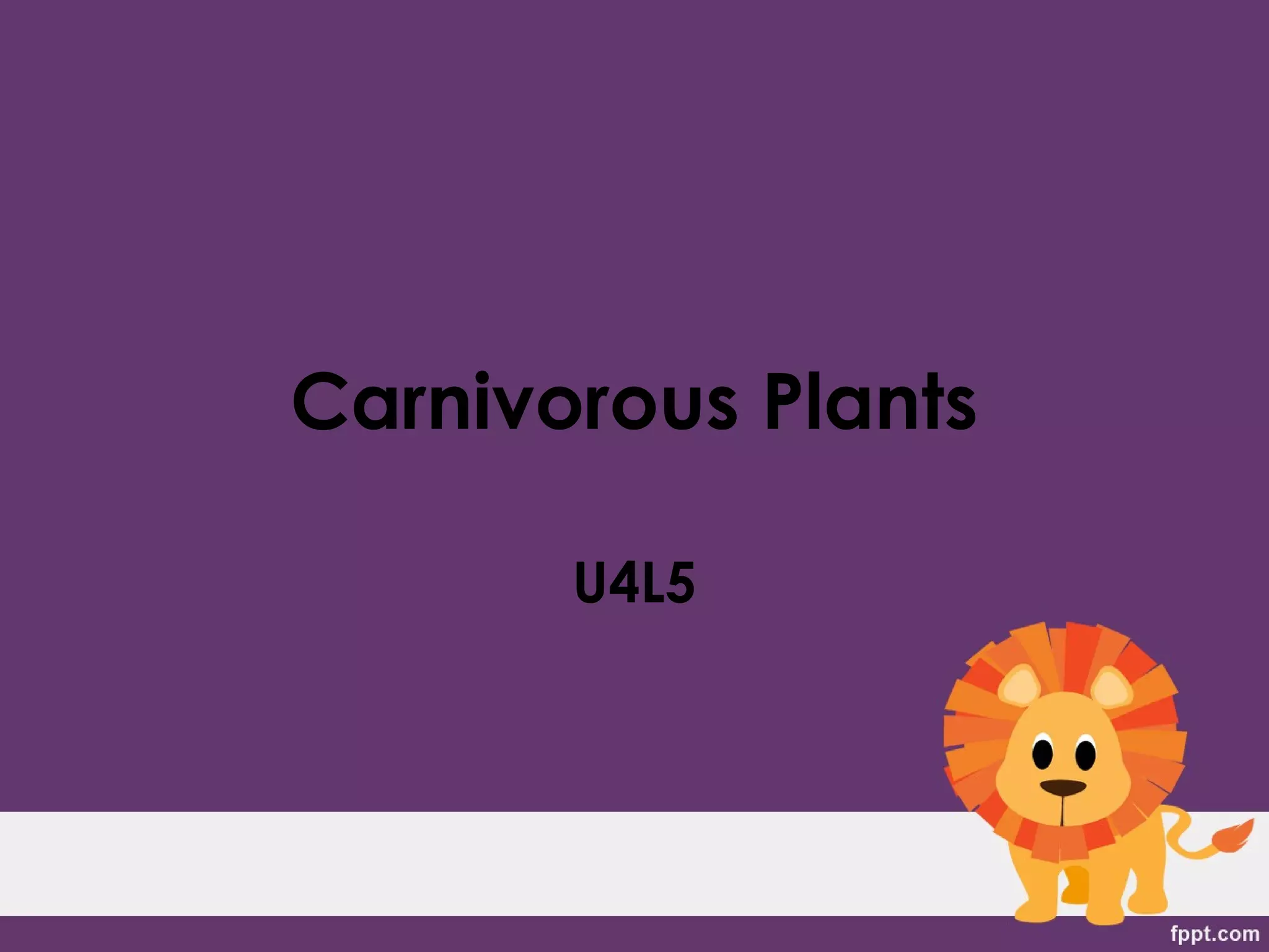U4 l5 carnivorous plants | PPT