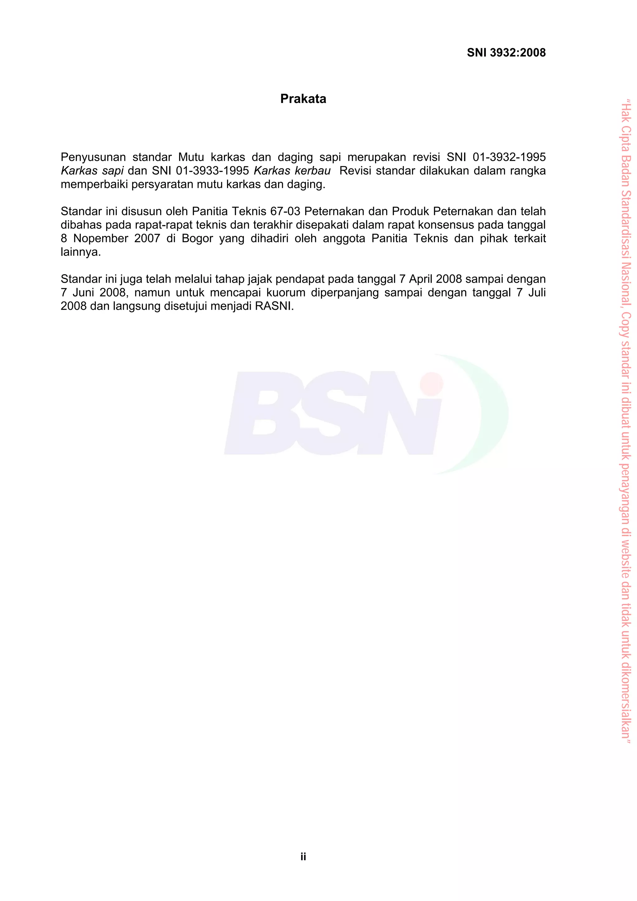 Sni karkas dan daging sapi | PDF