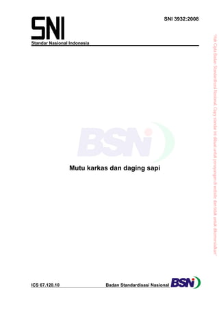 Sni karkas dan daging sapi | PDF