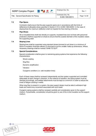 S 000-1360-0001 v-1_0001_general specification for piping | PDF