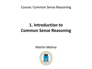 Introduction to common sense reasoning | PDF
