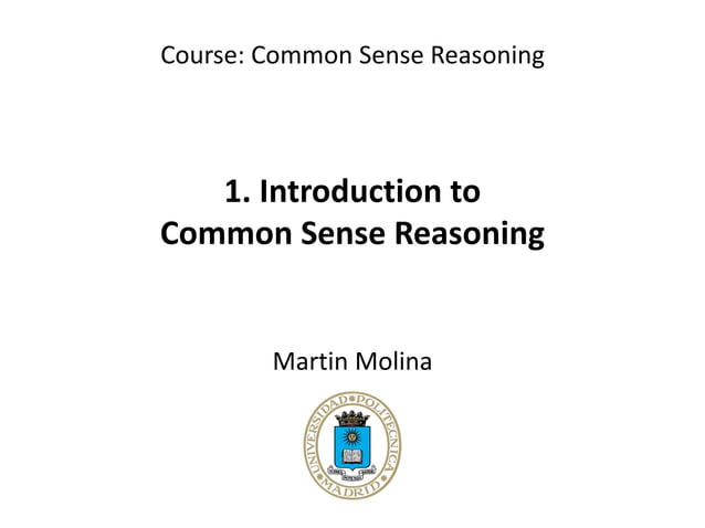Introduction to common sense reasoning | PDF