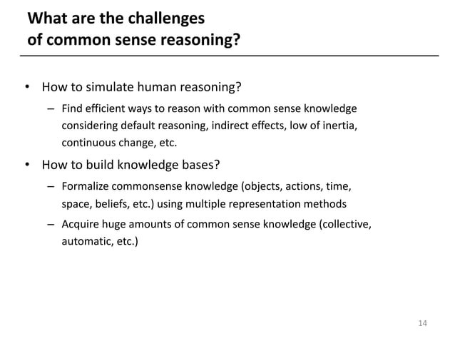Introduction to common sense reasoning | PDF