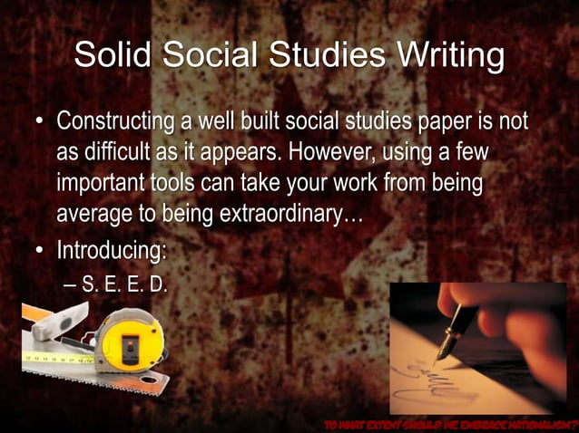 Social Studies Writing Tool | PPT