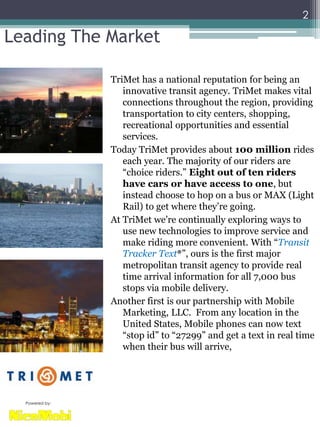 TriMet Media Kit | PPTX | Business | Business and Finance