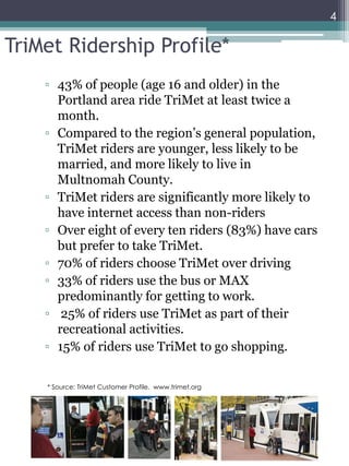 TriMet Media Kit | PPTX | Business | Business and Finance