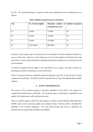 Optimizing agency efficiency for Aadhaar enrolments | PDF