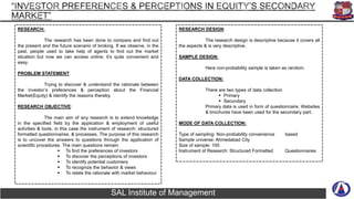 “INVESTOR PREFERENCES & PERCEPTIONS ON Trading in EQUITY SECONDARY ...