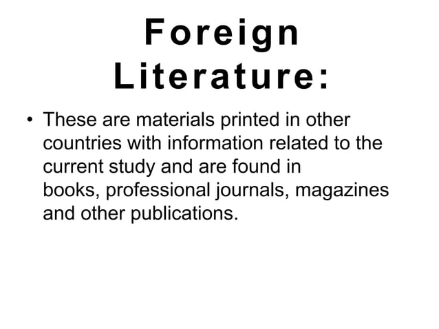 Sample Entry of Related Literature and Related Study | PPTX