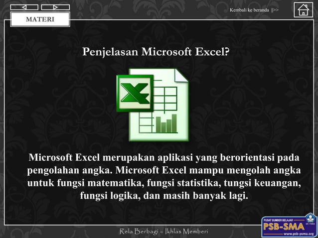 1. Pengenalan Microsoft Excel 2007 | PPTX