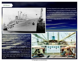 S.S. Roma Passenger Vessel - History | PDF