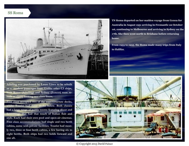 S.S. Roma Passenger Vessel - History | PDF | Cruises | Travel Type