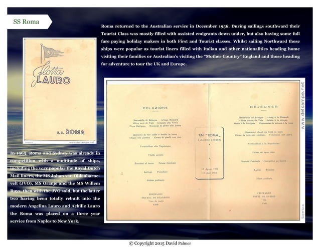 S.S. Roma Passenger Vessel - History | PDF | Cruises | Travel Type