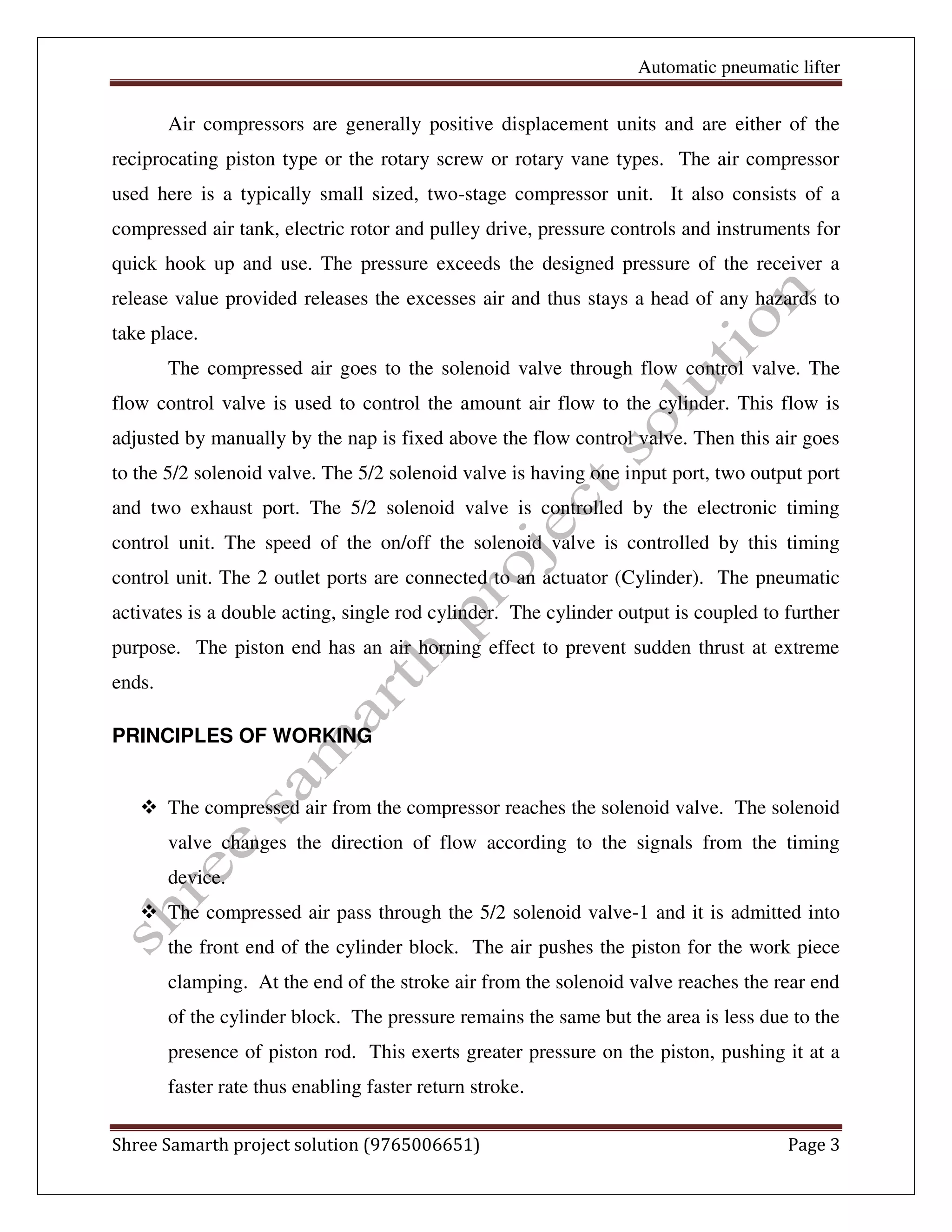 automatic pneumatic lifter | PDF