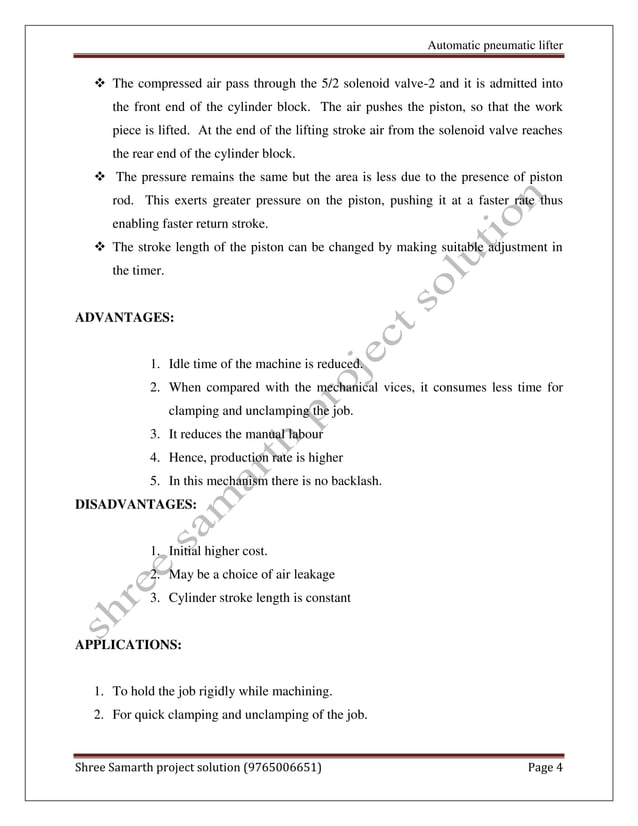 automatic pneumatic lifter | PDF | Home Appliances | Home & Garden