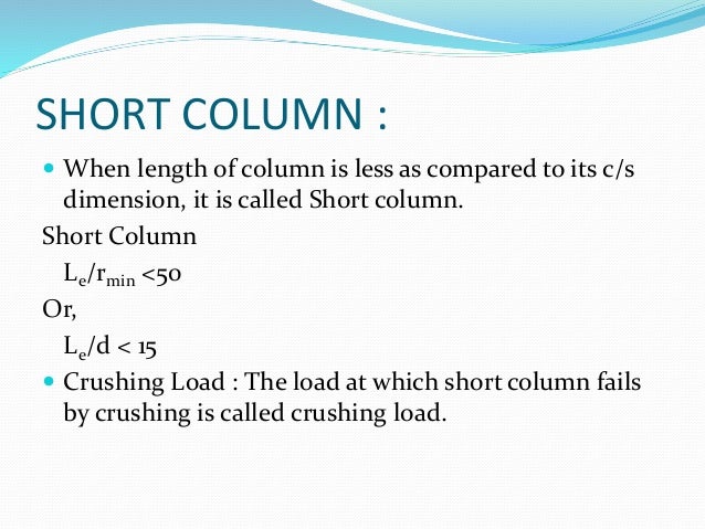 column and it's types