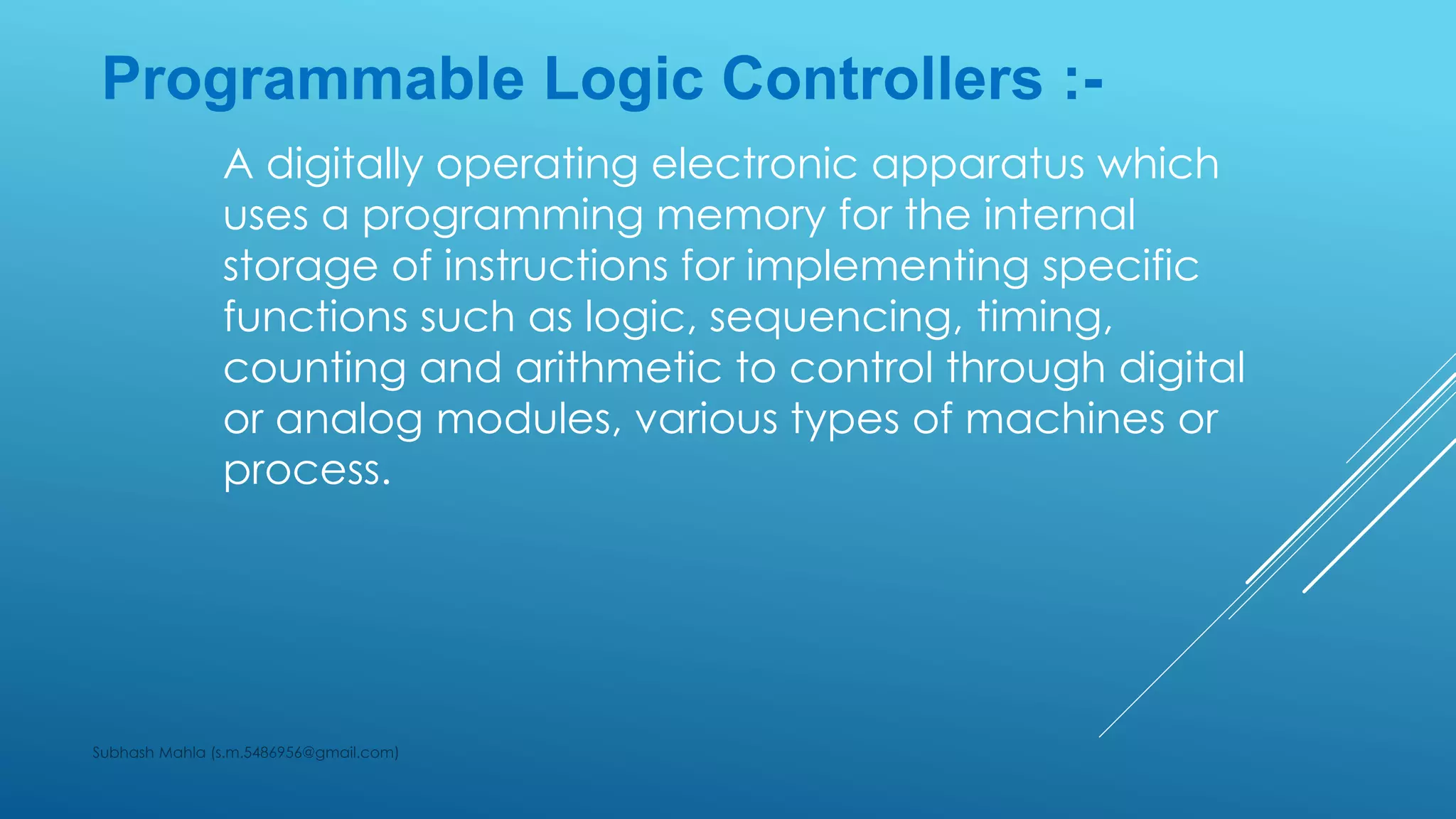 PLC (Programmable Logic Controller) S.M.54