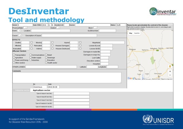 National Disaster Loss Databases (using DesInventar methodology) | PPT