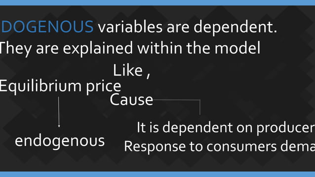 Endogenous vs exogenous | PPTX