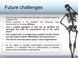 Bone tissue engineering challenges in oral and maxillofacial surgery | PPTX